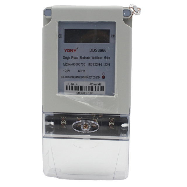 Secure Single Phase lcd display Energy Meter static for household 60Hz ...